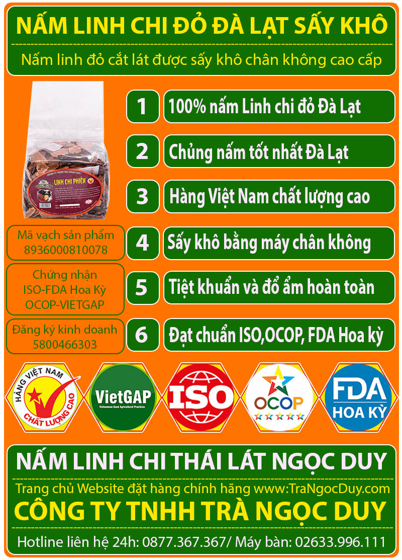 Nấm Linh Chi Đỏ Ngọc Duy giảm 199k/Mua 5 Tặng 1-Trang Chủ